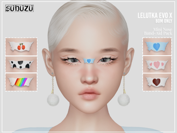 Second Life Marketplace Sunuzu Mini Nose Band Aid Pack Lelutka 4144